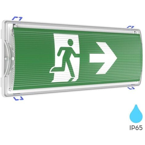 Signalétique de Sortie LED 5W 6500K IP65 IK07