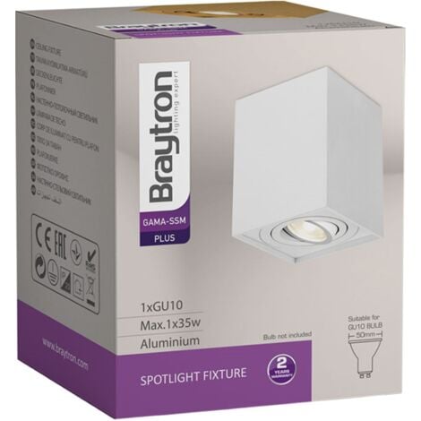 Plafonnier alu GAMA-8010F carré GU10 35W Doré