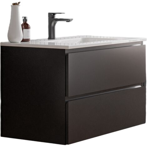 Unterschrank Bernstein AVA 80 cm mit Keramik Waschbecken ...