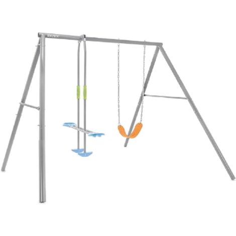 Intex 44122 Altalena Swing Set Grigia Seggiolino e Dondolo 249x249x203 ...