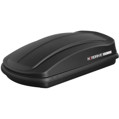 box tetto per auto nordrive 330 litri in abs nero goffrato - n60004