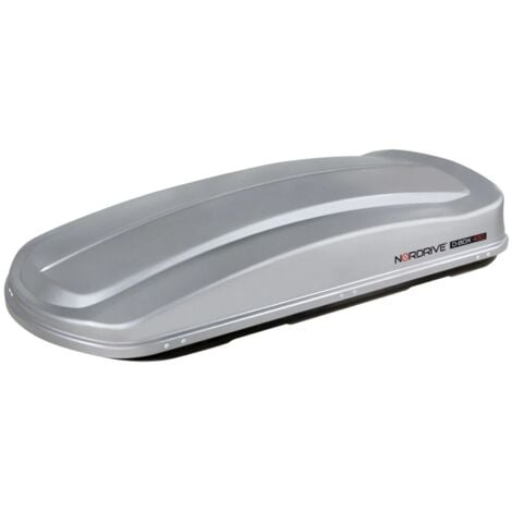 box tetto per auto nordrive 430 litri in abs grigio goffrato - n60010