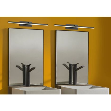 applique led "fred" in metallo nero, 4000k