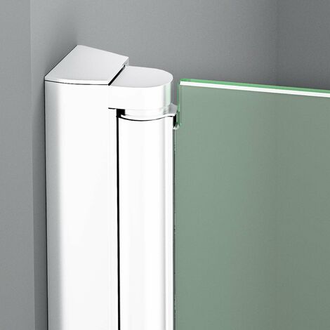 Paroi de Douche Fixe avec Déflecteur Droit – Verre Trempé Transparent 6 ...