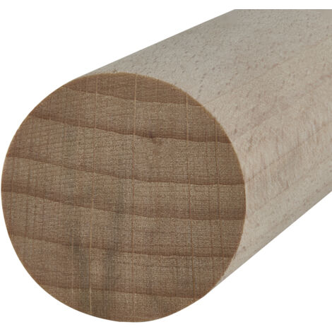 SOTECH Kleiderstange Garderobenstange Rundstab Holzstab zum Basteln Ø 30 mm Buche Länge: 80 cm ...