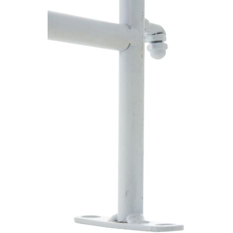 Clôture bordure de jardin 115x125 cm en métal blanc 100002951