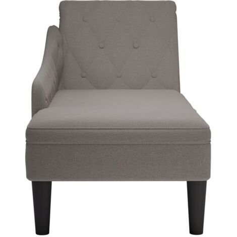 Méridienne chaise longue pour intérieur avec coussin et accoudoir droit ...