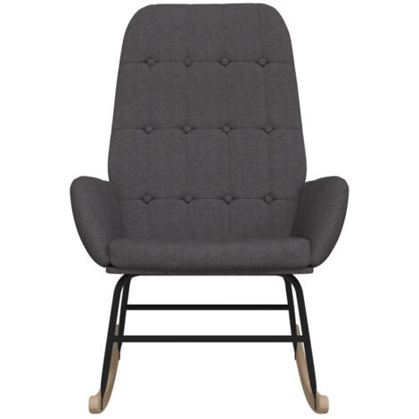 Rocking chair allaitement et fauteuil relax de salon en tissu gris ...