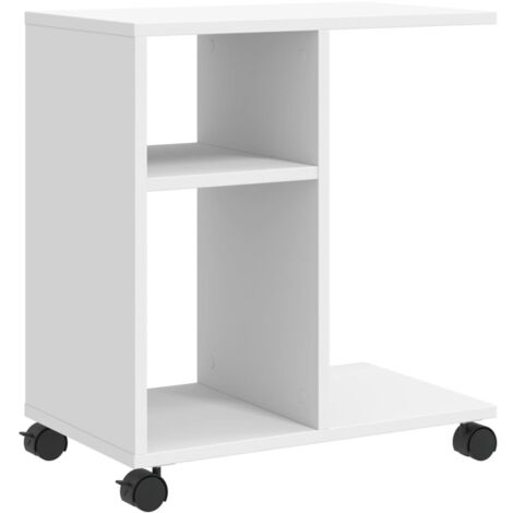 Table d'appoint meuble de salon sur roulettes 50 x 30 x 55 cm bois d ...
