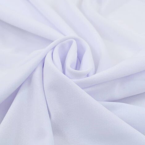 Nappe stretch blanche anti-plis pour table rectangulaire 120 cm x2 ...