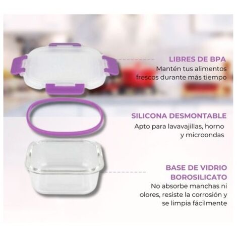 Recipientes de Cristal Para Alimentos - 36 Piezas (18 recipientes y 18 ...