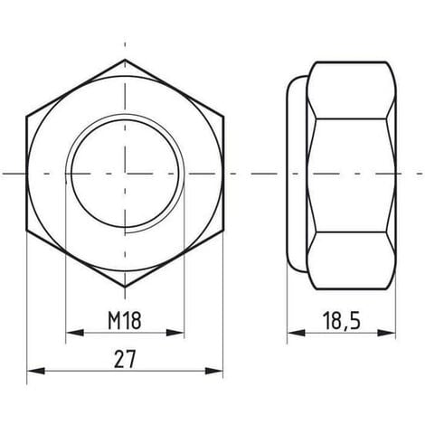 Écrou hexagonal autobloquant UNIVERSEL 98518