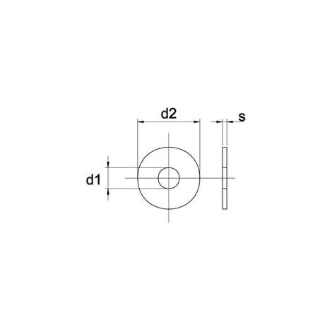 Rondelle de carrosserie M16 UNIVERSEL 440R16RVS