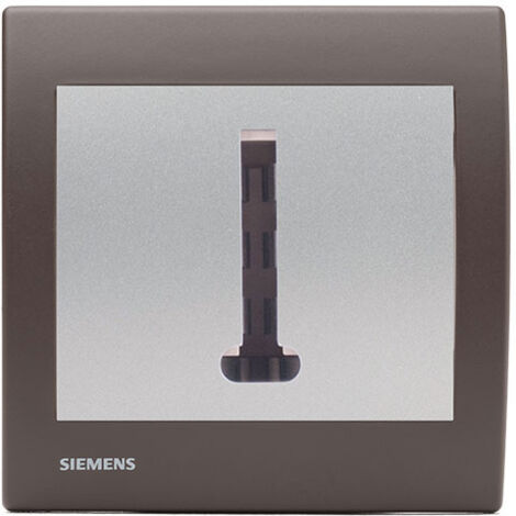 Prise Informatique RJ45 Silver Delta Iris + Plaque Soft Marron - SIEMENS