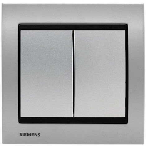 Poussoir Silver Delta Iris + Plaque Métal Alu Silver - SIEMENS