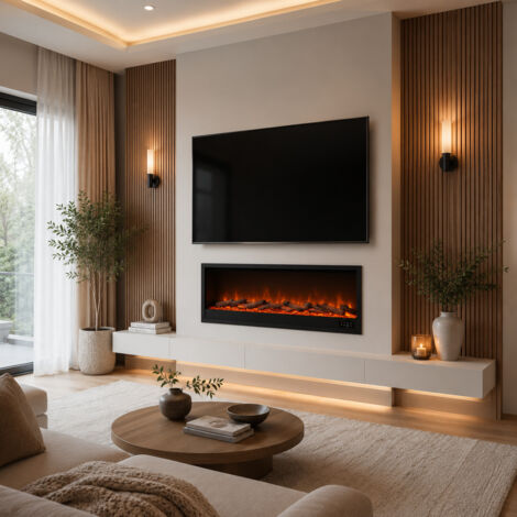 Sined Fireplace Ispica Cheminee Electrique Encastrable Long 108 Cm ...