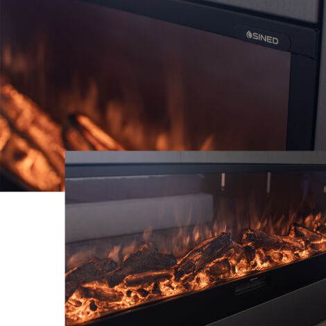 Sined Fireplace Ispica Cheminee Electrique Encastrable Long 108 Cm ...