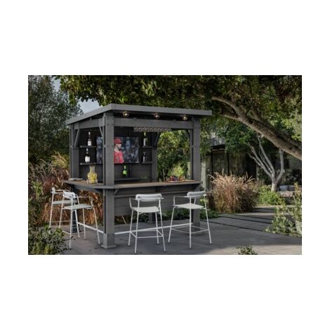 KETER BAR GAZEBO GRIS DE RESINA