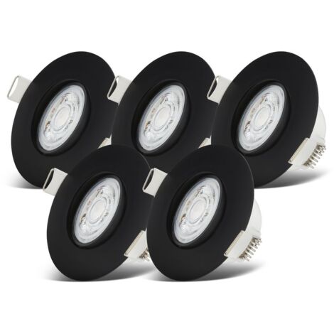 B.K.Licht - lot de 5 spots à encastrer spéciales salle de bain LED, spot LED orientable, IP65 ...