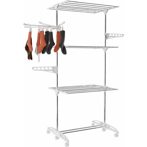 Hyfive Clothes Airer Drying Rack Extra Large 4 Tier Folding