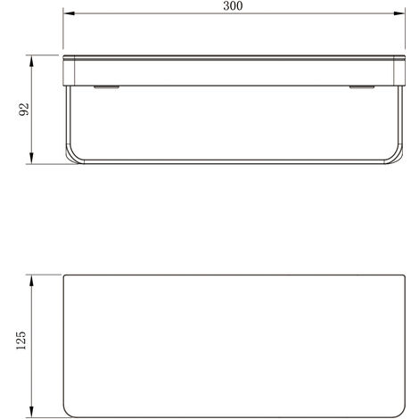 BERNSTEIN portasalviette G504 in acciaio inox - con ripiano in vetro