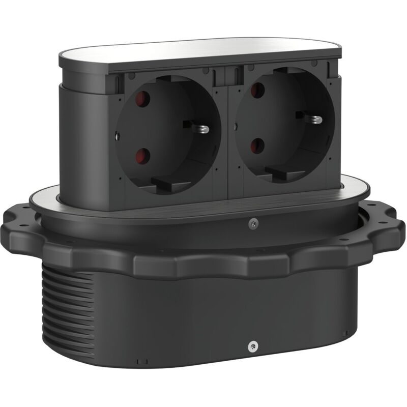 HPF Steckdose Piccolino in Edelstahl versenkbar