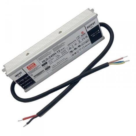 MW MEAN WELL HLG-240H-12 Alimentatore Led Driver IP67 192W 12V 16A ...
