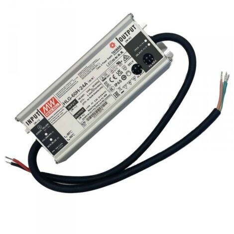 MW MEAN WELL HLG-60H-24A Alimentatore Led Driver CV CC IP67 60W 24V 2 ...