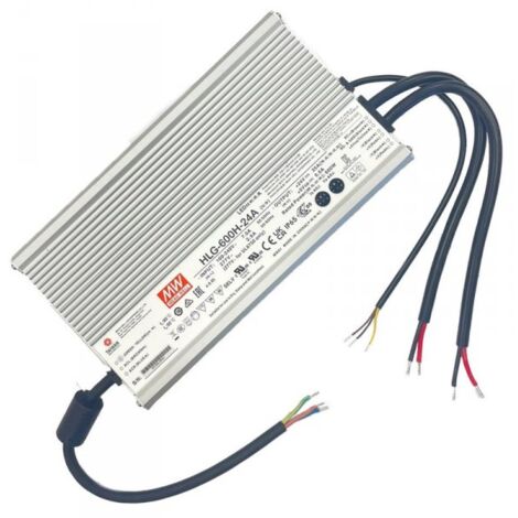 MW MEAN WELL HLG-600H-24A Alimentatore Led Driver CV CC IP67 600W 24V ...