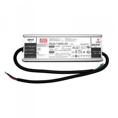 MW MEAN WELL HLG-120H-24 Alimentatore Led Driver CC CV 120W 24V 5A IP67 ...