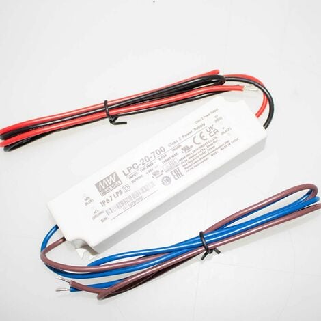 MeanWell Led Driver CC LPC-20-700IP67 Output 21W 30V 700mA Input 100-240V 0,55A Corrente Costante