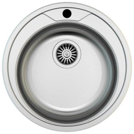 Lavello incasso SA02 monostampo diametro 51 cm. inox