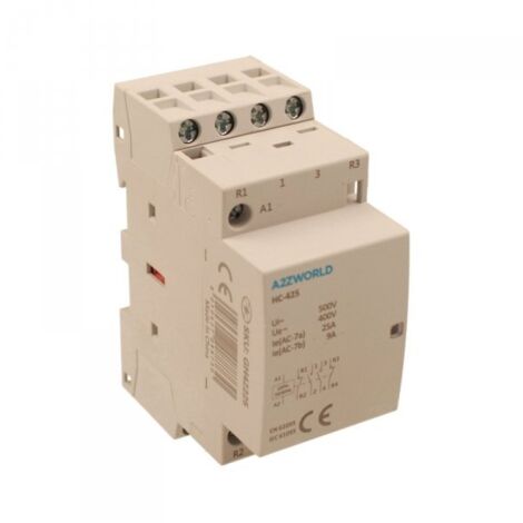 Teleruttore Contattore Modulare AC 4P 2M 2NO+2NC 25A AC 230V IP20 ...