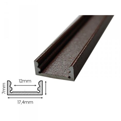 2 Metri Profilo Barra Alluminio Anodizzato Standard 17,4X7mm Colore ...