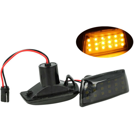 Kit Freccia Laterale a Led Side Marker Lente Nero Fume Luce Arancione ...