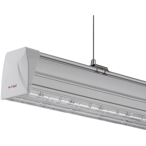 Plafoniera LED Lineare A Sospensione Master 50W 150cm Doppia Lente ...
