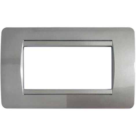 SANDASDON Placca Classic 4M Titanio Compatibile Con Bticino Matix