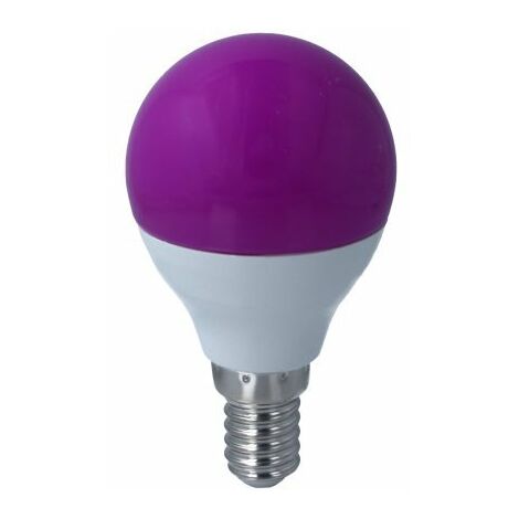 Lampada A Led E14 G45 4W 220V Colore Purple Viola