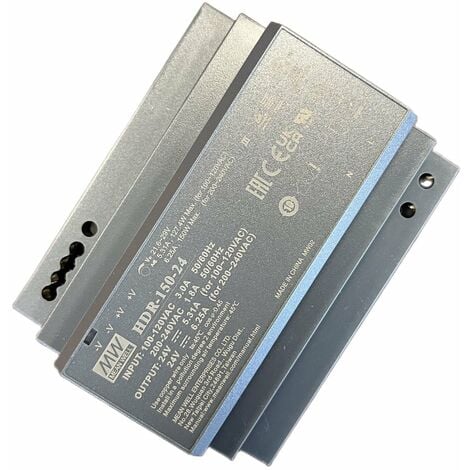 MeanWell HDR-150-24 Alimentatore Guida DIN 150W 24V 6,25A Input 220V e 110V