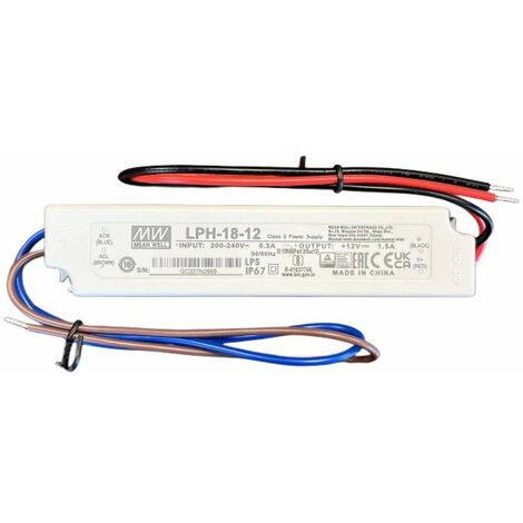 MeanWell LPH-18-12 Alimentatore 18W 12V 1,5A IP67