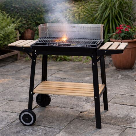 Barbecue mobile au charbon de bois 48 x 28 cm BUFFALO