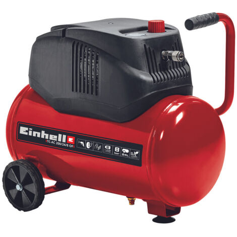 Einhell 4020590 TC-AC 200/24/8 OF 1.5HP 24L 8 Bar Oil Free Compressor