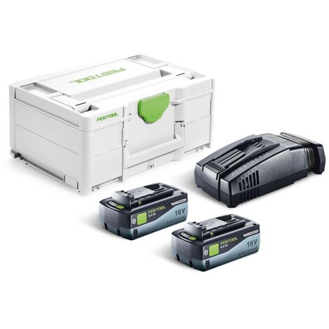 Festool 577329 Energy Set SYS 18v 2x8,0/SCA16 - 8ah Batteries and ...