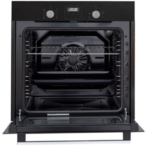 Four encastrable catalyse - chaleur pulsée - CONTINENTAL EDISON - F80CBIX - Noir et inox - L59,5 ...