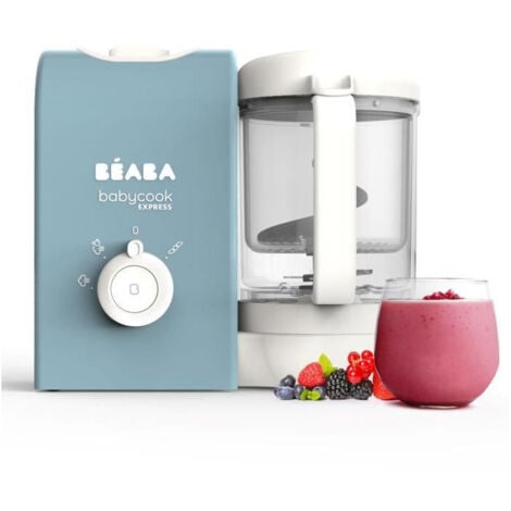 BEABA, Babycook express, robot bébé, 4 en 1 mixeur-cuiseur, gris velours