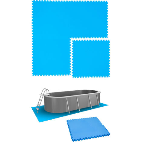 2,6m² Swimming Pool Mats - 4 Protective Foam Tiles 81x81 - Outdoor ...