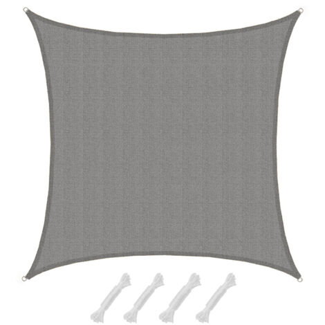 7x7 Water Permeable Sun Shade Sail - Patio Sail Privacy Screen - Garden ...