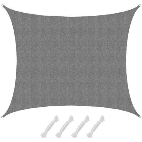 6x5 Water Permeable Sun Shade Sail - Patio Sail Privacy Screen - Garden ...