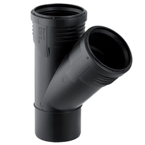 Rama 45° en Silent-PP negro - Geberit