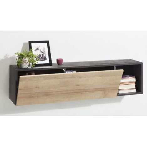 Mueble alto reversible con una puerta push-pull y compartimento abierto ...